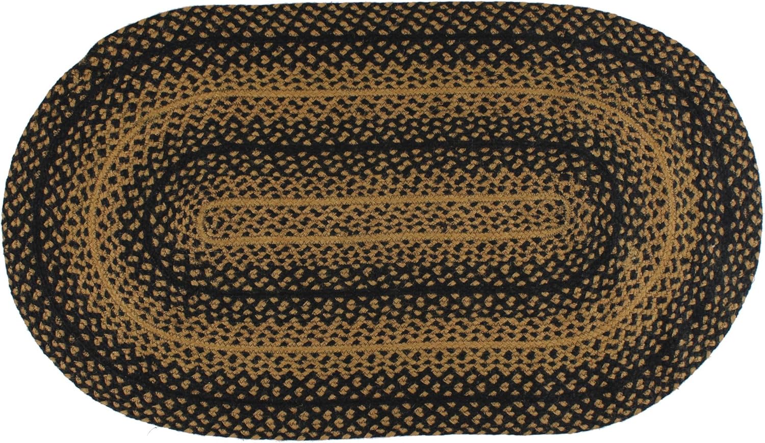 Amazon.com: IHF Home Decor Ebony Braided Rug 20" x 30" to 8'x10' Oval ...