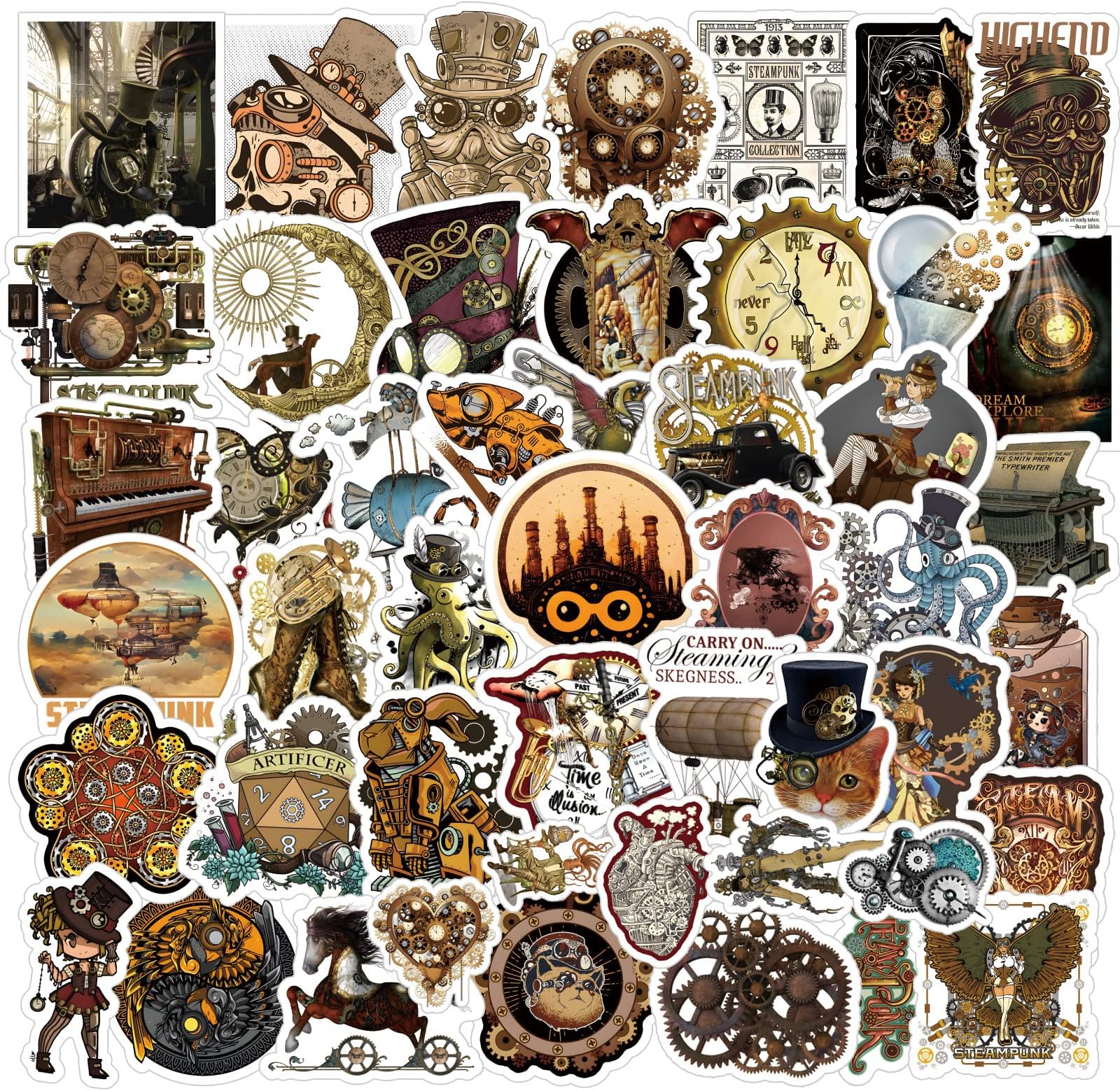 Amazon.com: 60Pcs Popcorn Stickers Pack, Cute Cartoon Aesthetic Vinyl ...