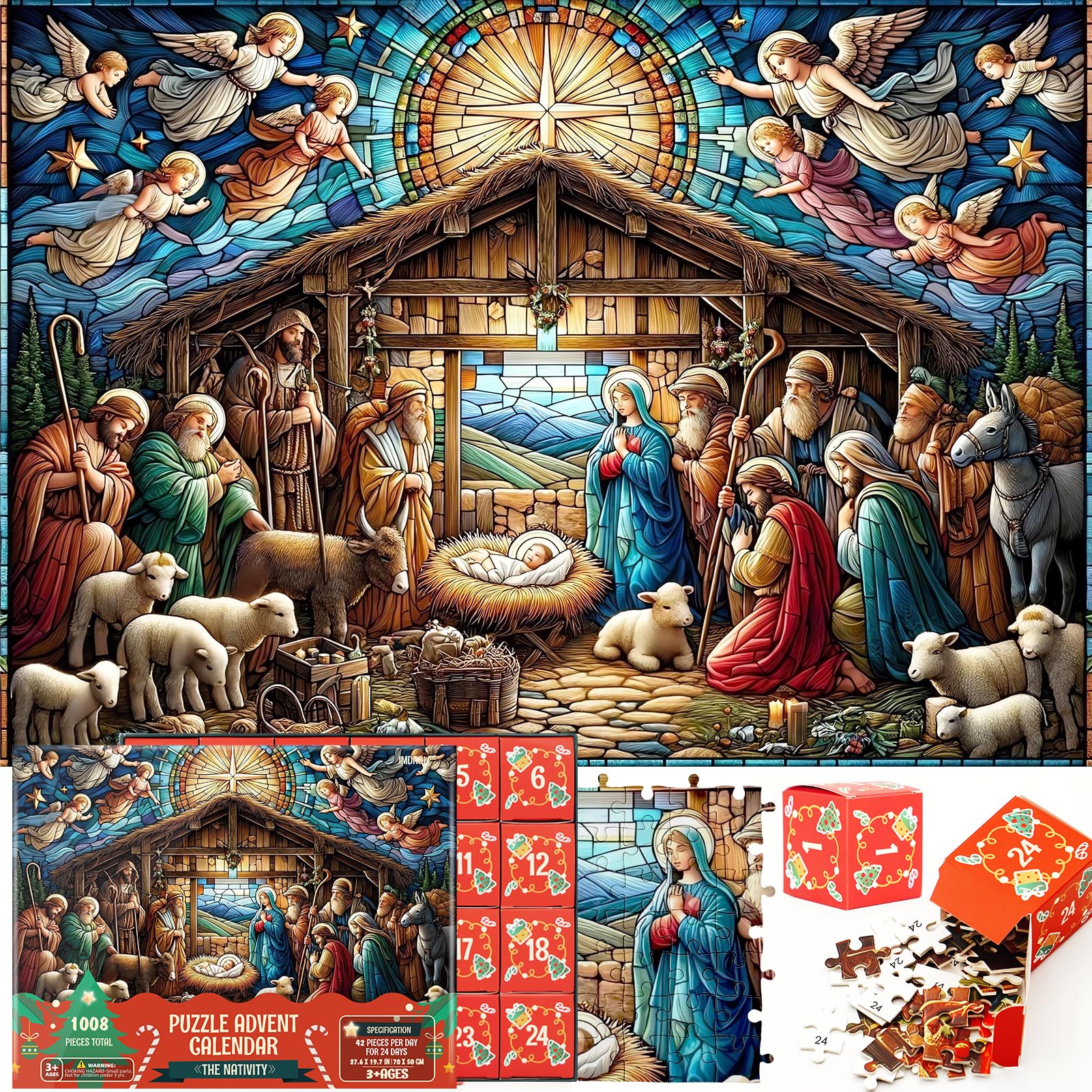 Amazon.com: Imdroi Advent Puzzle Calendar 2024 Nativity - Nativity ...