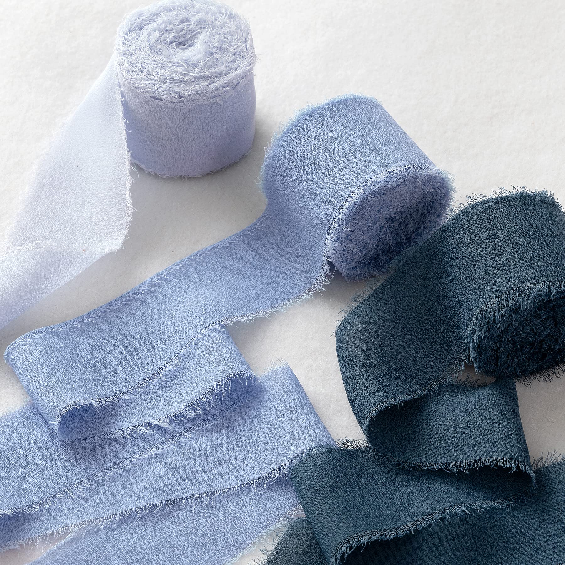 Snapklik.com : Graduation Chiffon Ribbon, 6 Rolls Dusty Blue Handmade ...