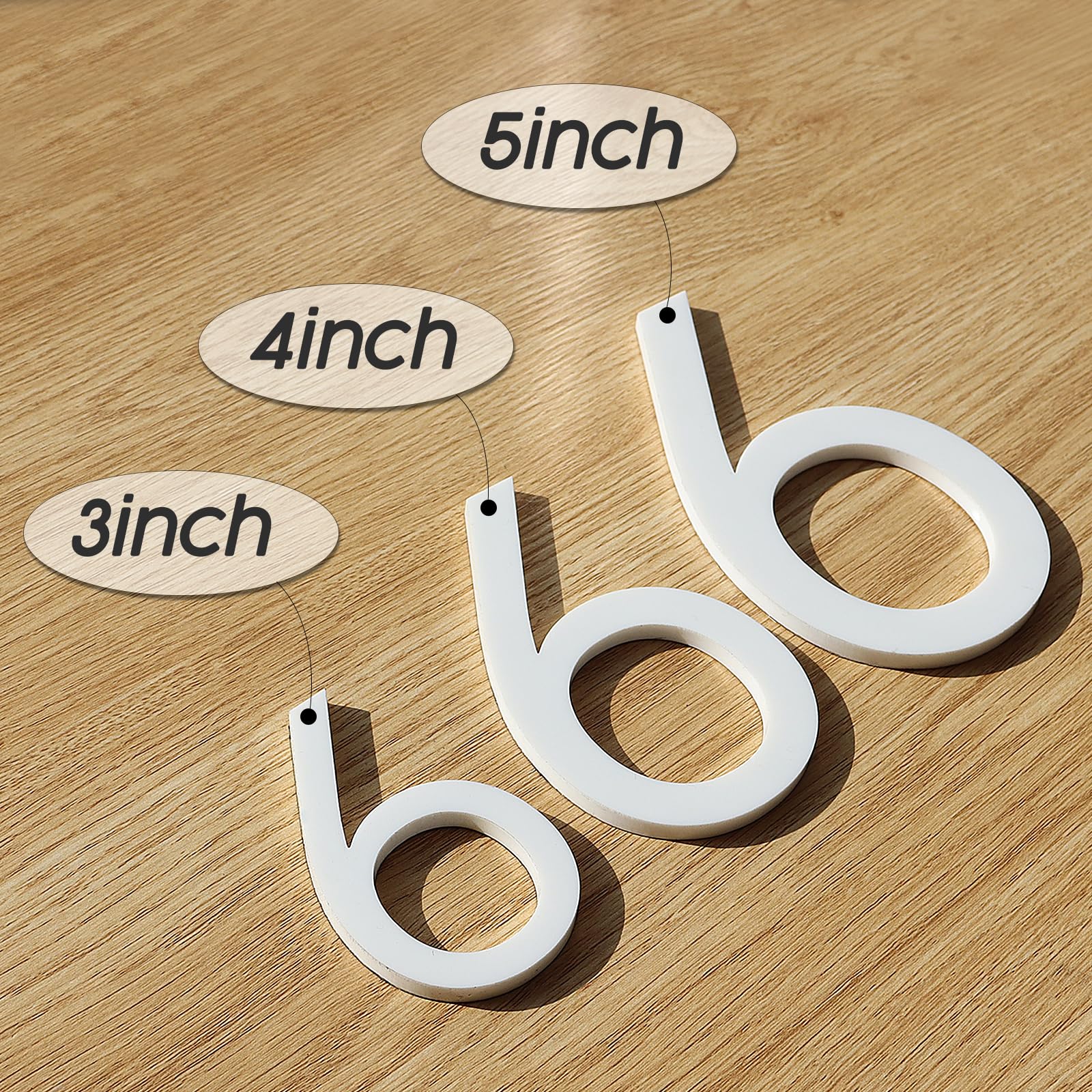 Snapklik.com : 4 Inch Adhesive House Numbers - White Address Numbers ...