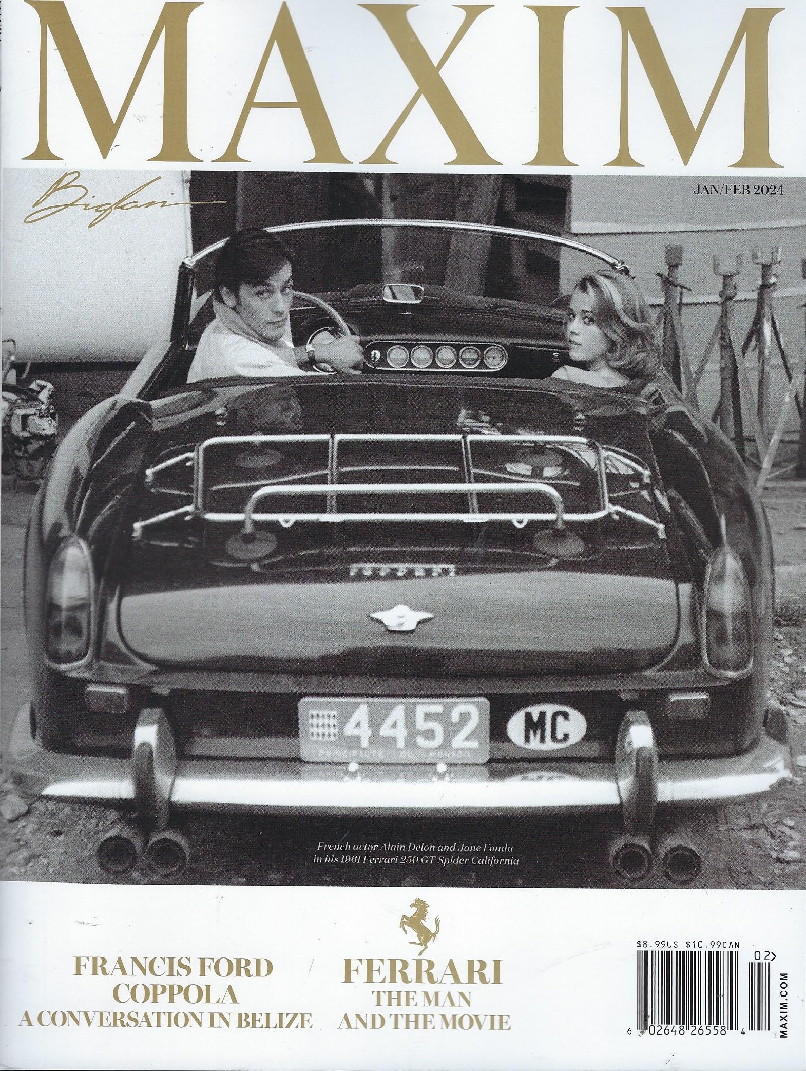 Maxim Magazine January / February 2024 Ferrari the Man and the Movie ...