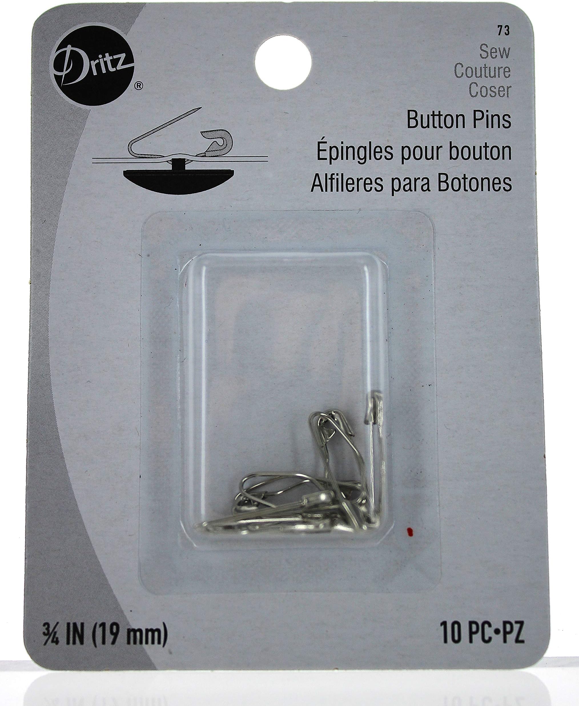 Amazon.com: Dritz(R) Button Pins -10/Pkg 3/4 Inch