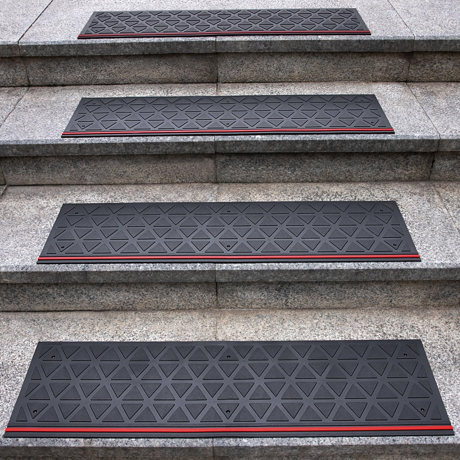 Snapklik.com : Rubber Stair Treads 35" X 10", 5 PCS Non-Slip Outdoor ...