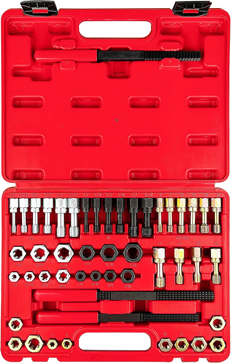 Amazon.com: wesleydrill 49PCS Thread Chaser Set, Metric and SAE Thread Repair Kit, 22 Taps, 24 ...