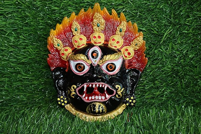 Amazon.com: Metal Multicolor Bhoot Face Mask Nazar Battu/Wall Hanging ...
