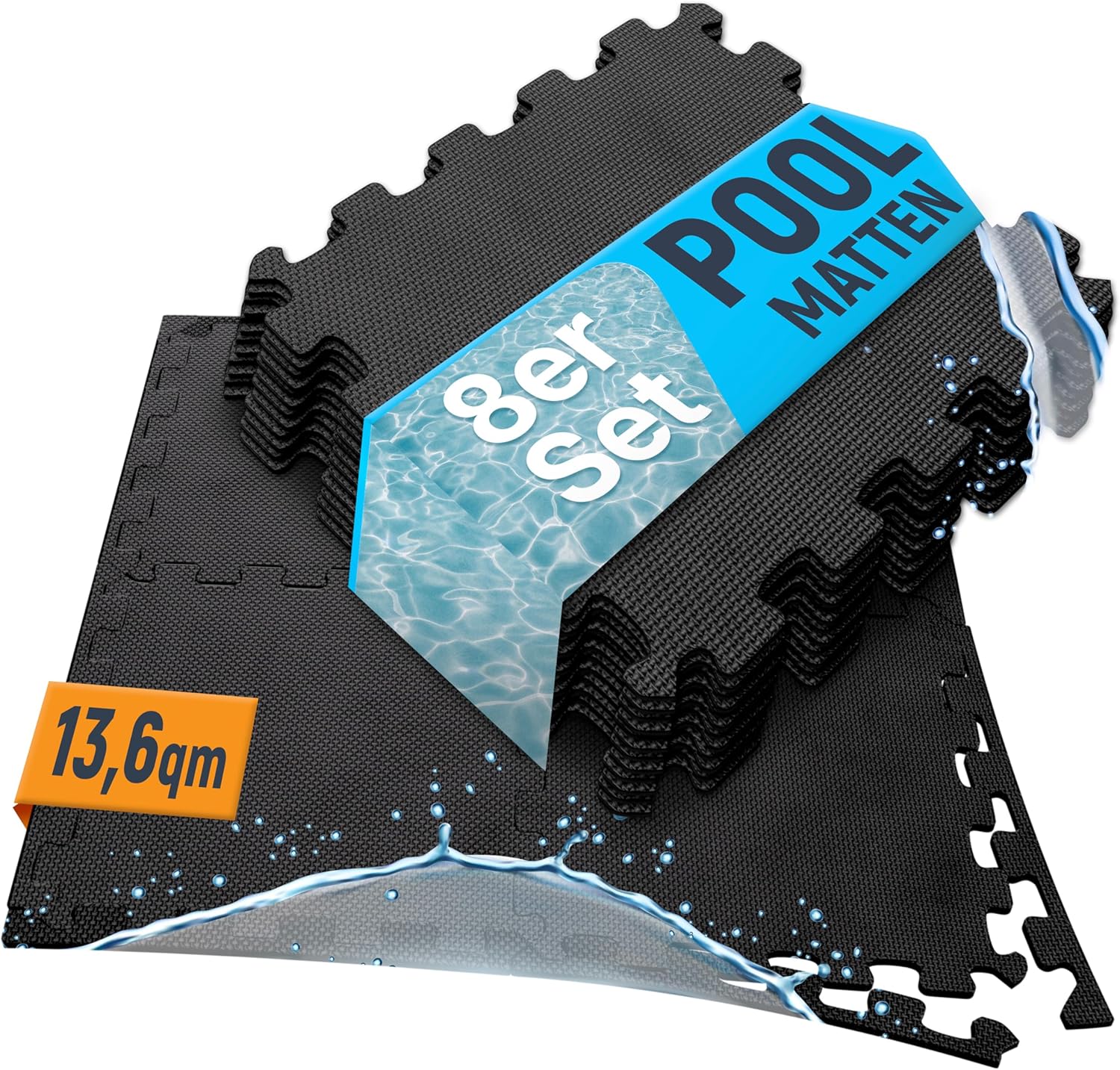 NEOLYMP Pack of 144 Pool Underlay Outdoor Can Be Cut to Size ...