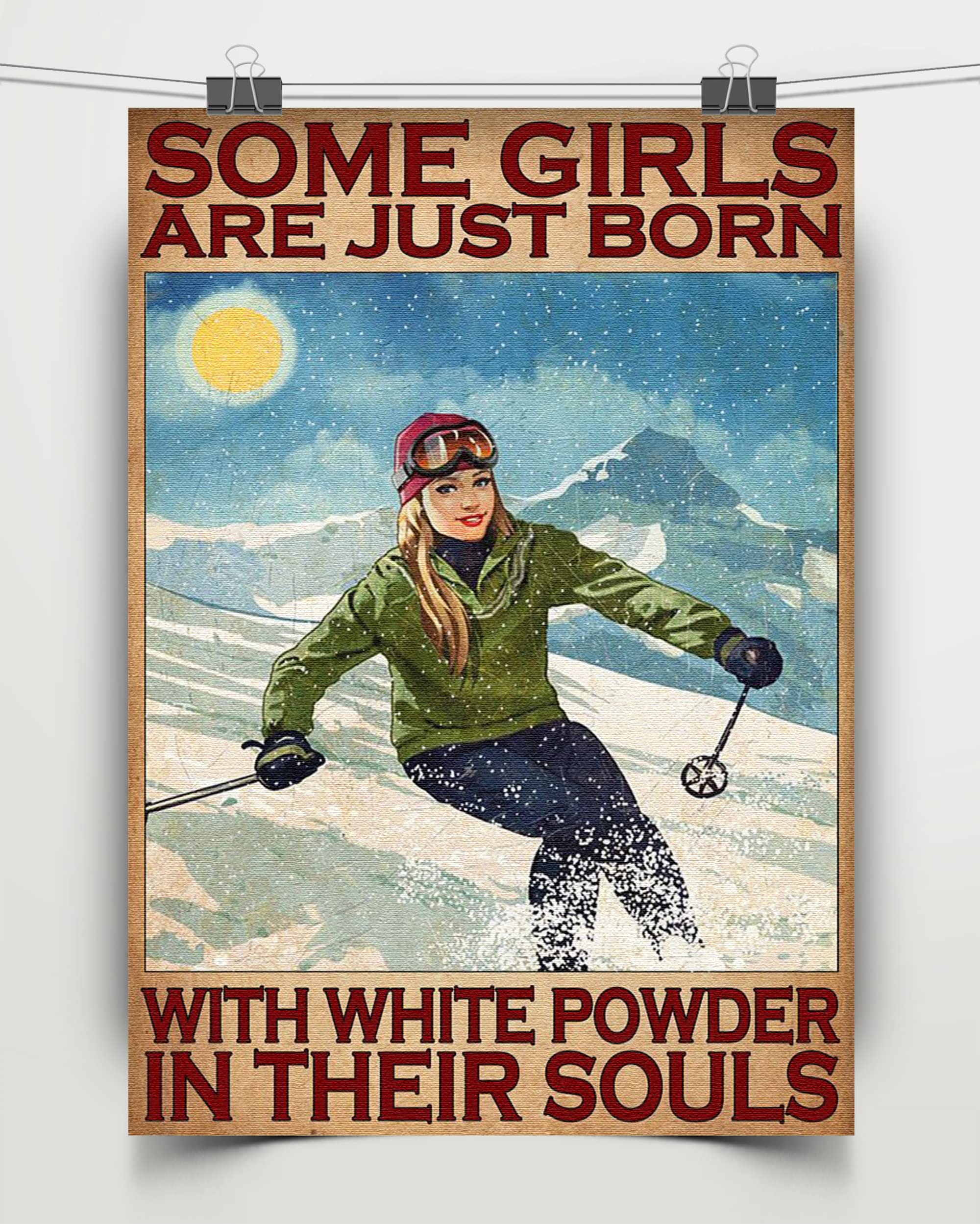 Powder Skiing Girl