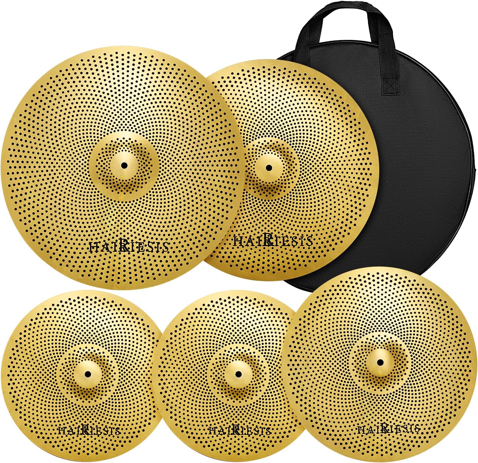 Amazon.com: Silent Low Volume Cymbal Set 70%-80% Cymbal Set 14'Hi-Hat+ ...