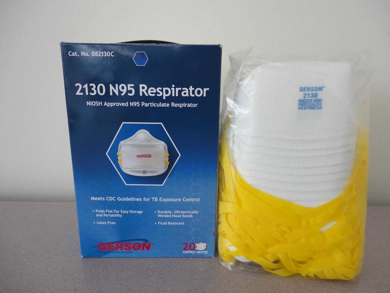 Gerson N95 Particulate Respirator Mask (NIOSH Approved - 1 per pack ...