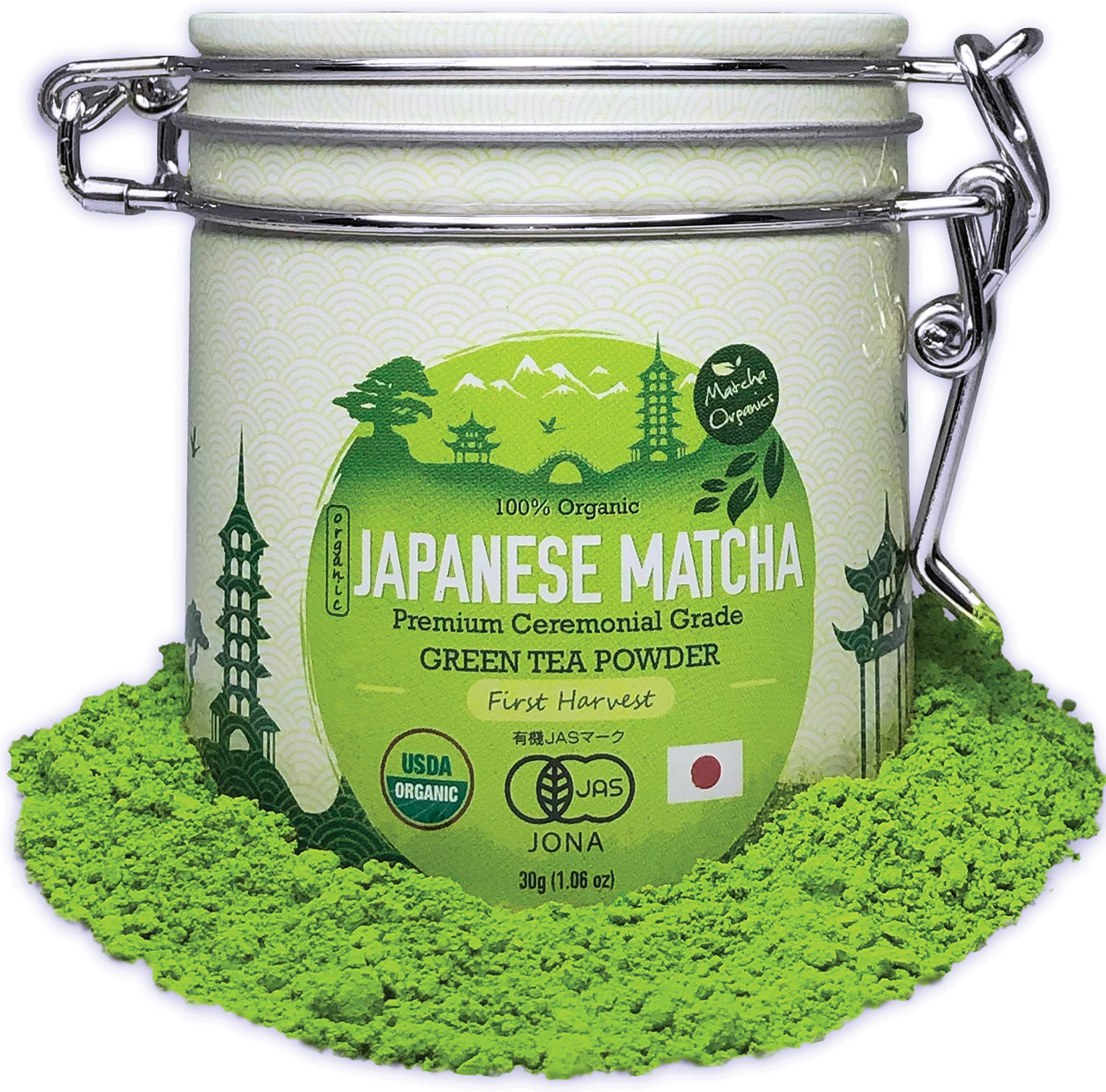 Amazon.com: Matcha Organics - Premium Ceremonial Grade Matcha Green Tea ...