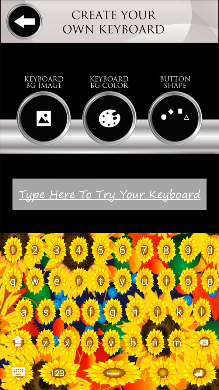 Sunflowers Keyboards - App on Amazon Appstore