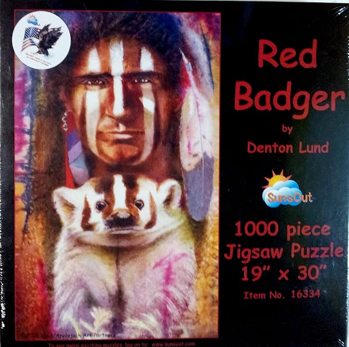 Amazon.com: Denton Lund Red Badger 1000Pc Jigsaw Puzzle : Toys & Games