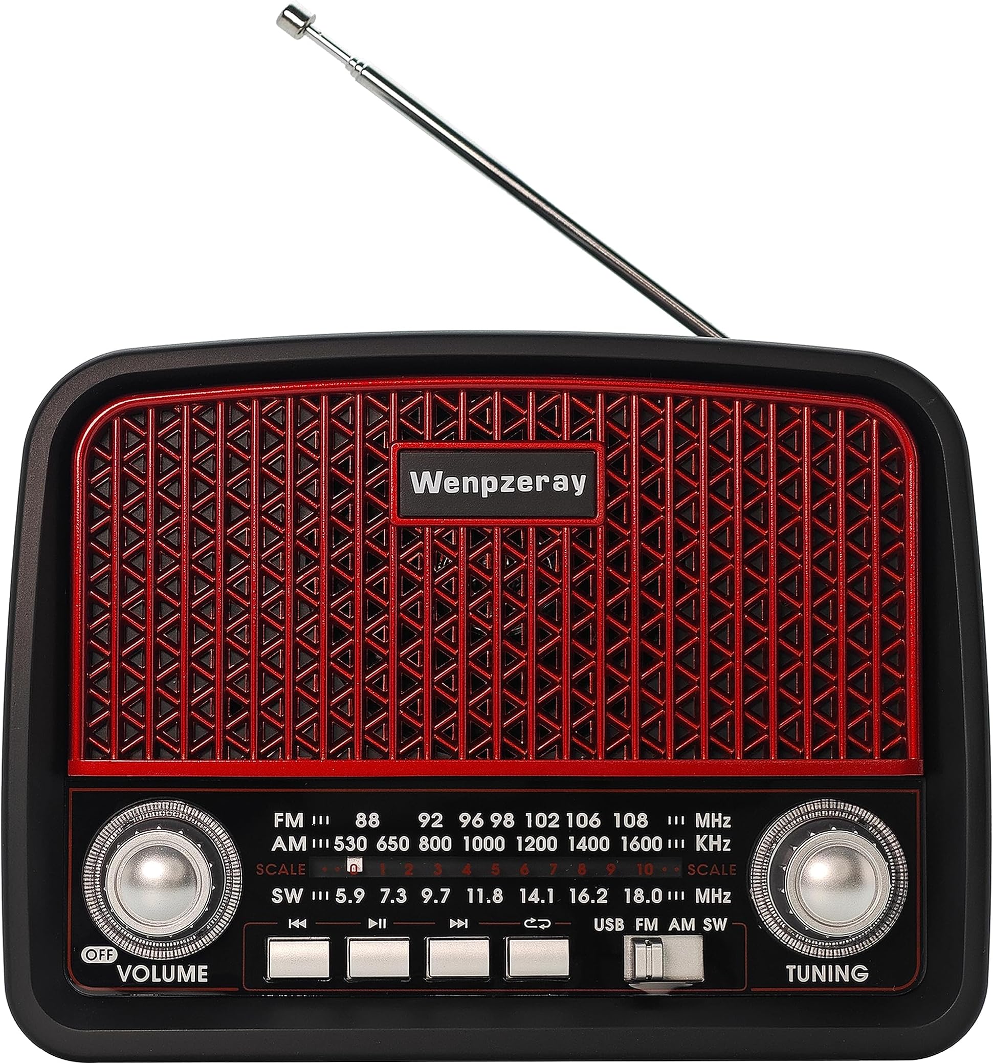 Amazon.com: Wenpzeray D-612 AM FM Shortwave Radio Portable Retro ...