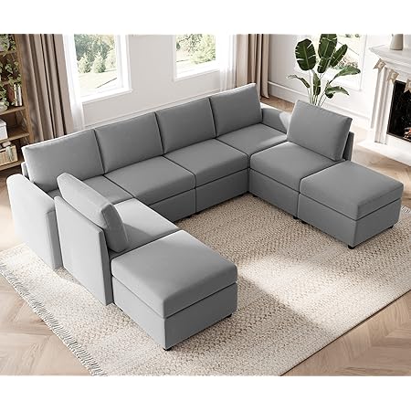 Amazon.com: LINSY HOME Modular Sectional Sofa, U Shaped Sectional Couch ...