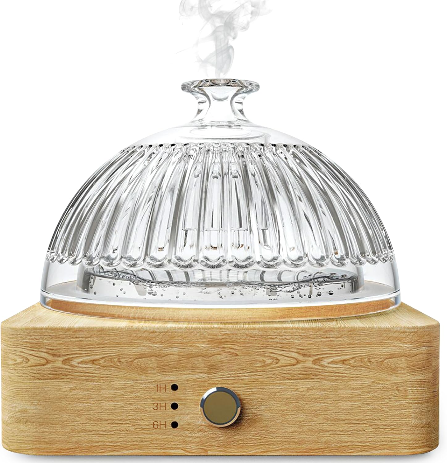Amazon.com: Glass Essential Oil Diffuser with Wood Base& Glass ...