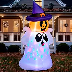 Amazon.com: Joiedomi 5 FT Tall Halloween Inflatable Outdoor Decor, Blow Up Yard Decoration Ghost ...