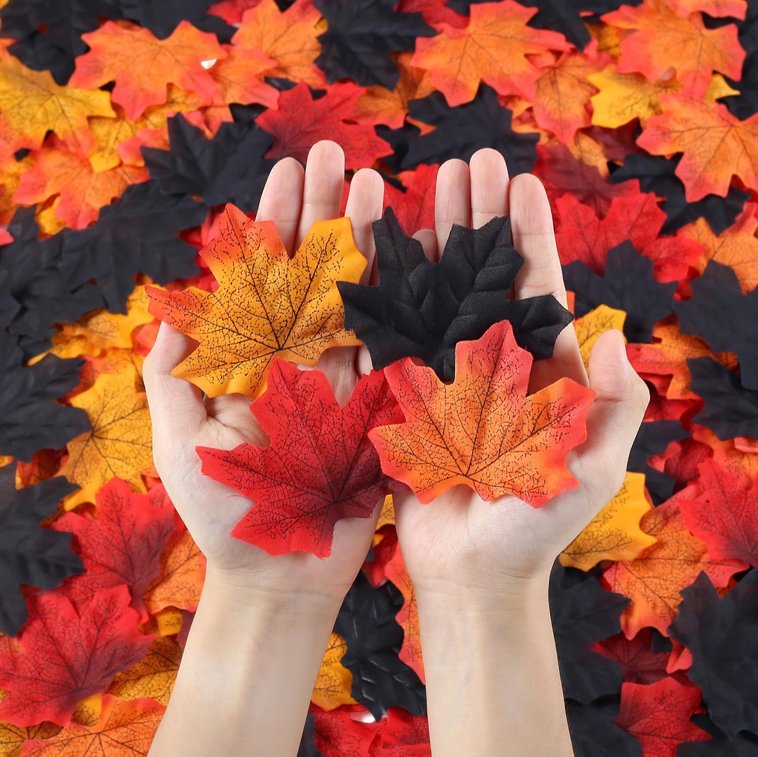 Amazon.com: AWARDSEN Fake Fall Leaves Bulk Black Maple Leave ...