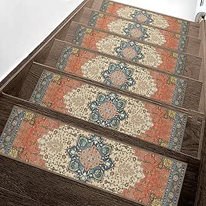 Amazon.com: sarben Non Slip Stair Treads for Wooden Steps 10PCS - 8"x30 ...