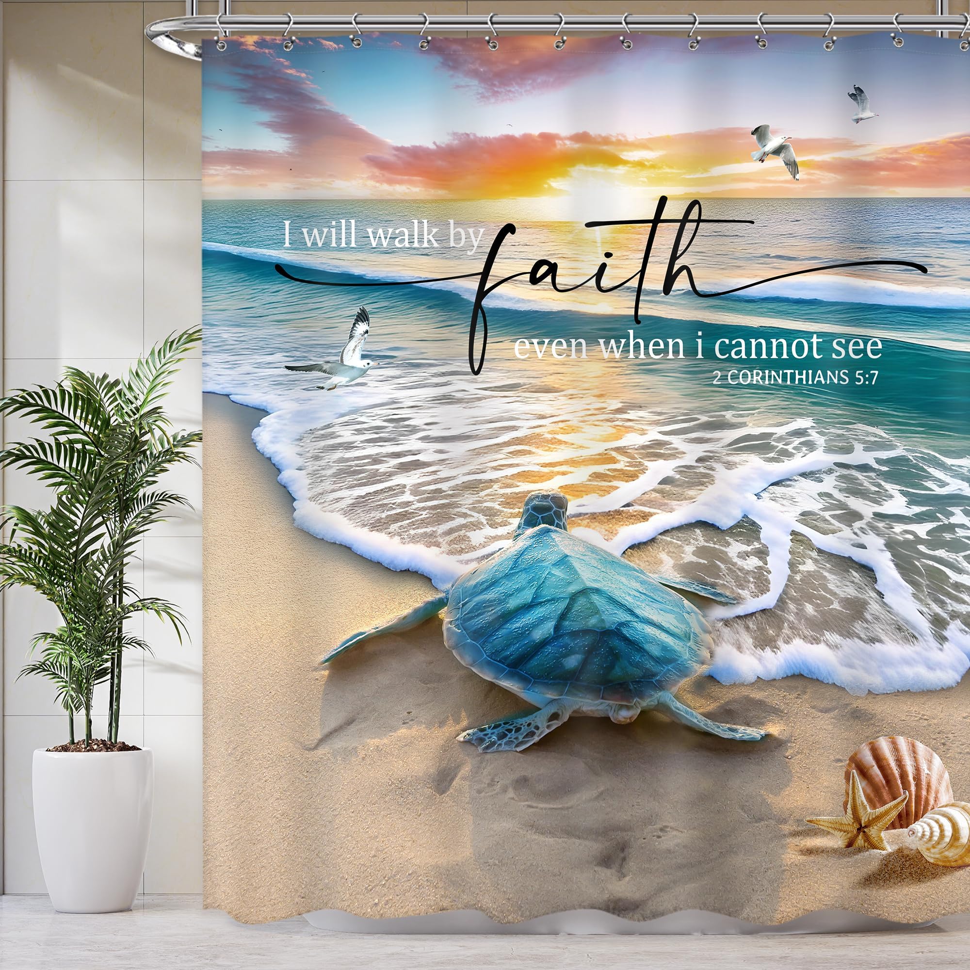 Amazon.com: TENVSIN Inspirational Quotes Shower Curtain Rustic ...