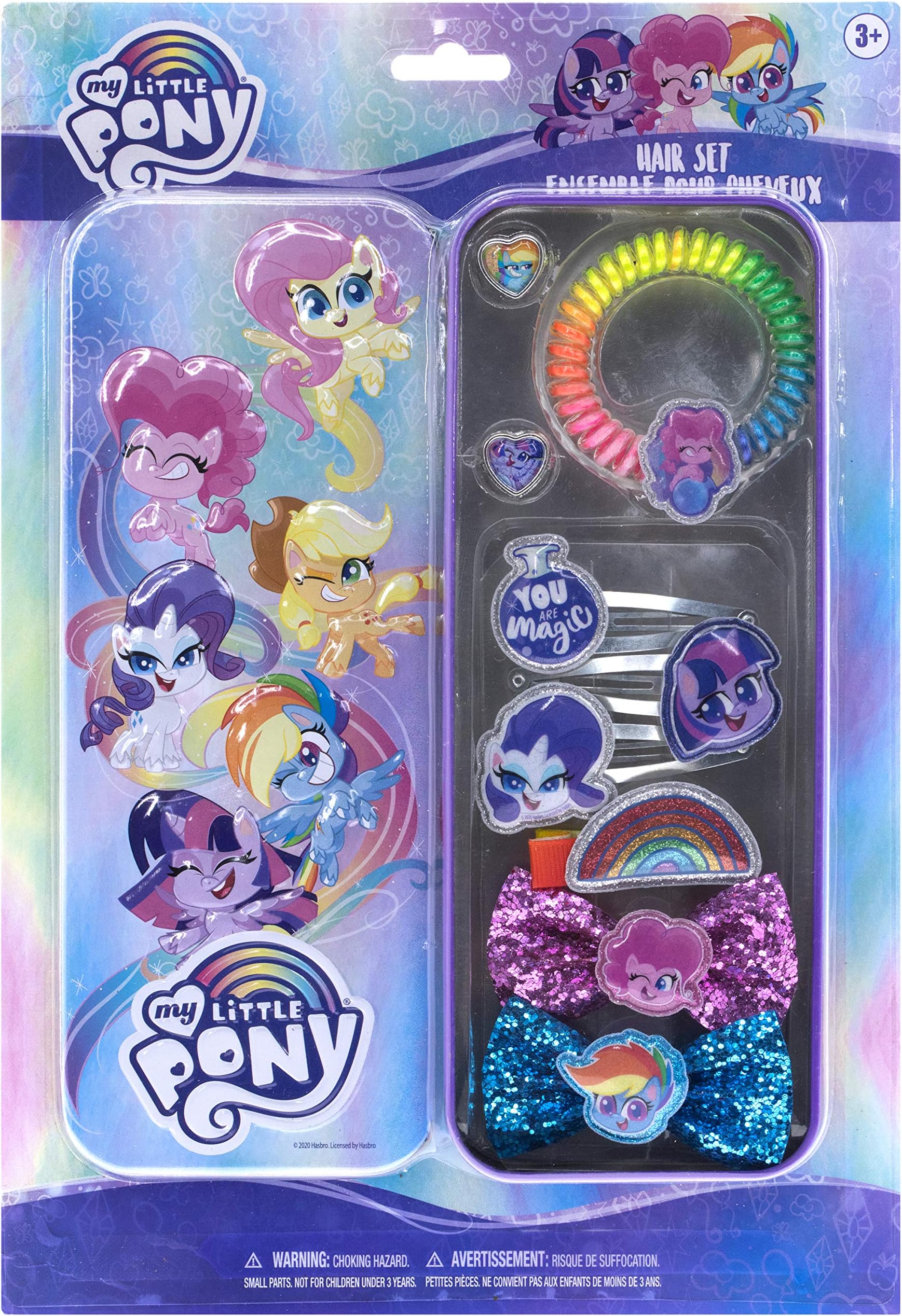 Amazon.com : Townley Girl My Little Pony Hair Accessory Collection, 9 ...