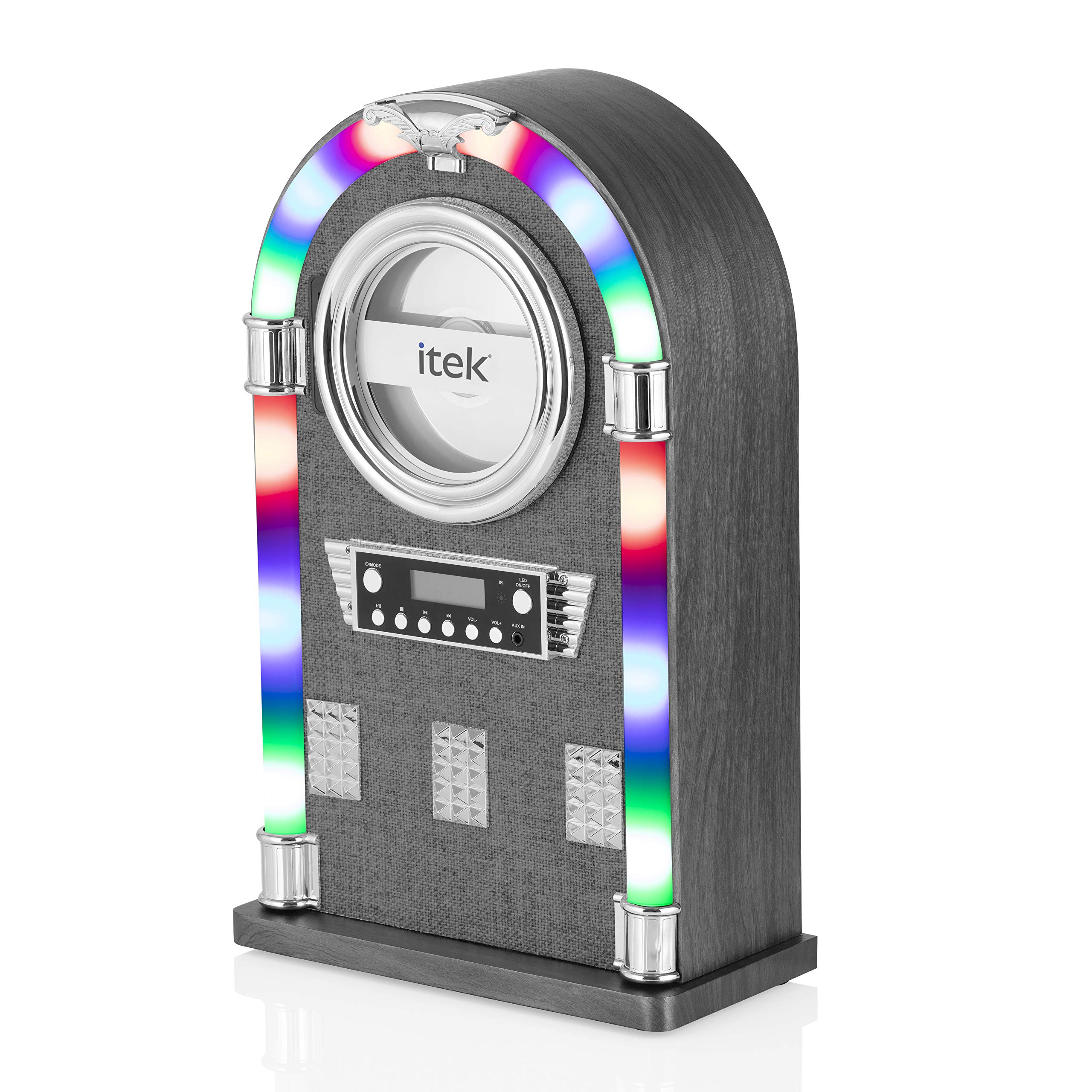 Itek I60024 Bluetooth Jukebox Fabric Textures Built In Cd Player ...