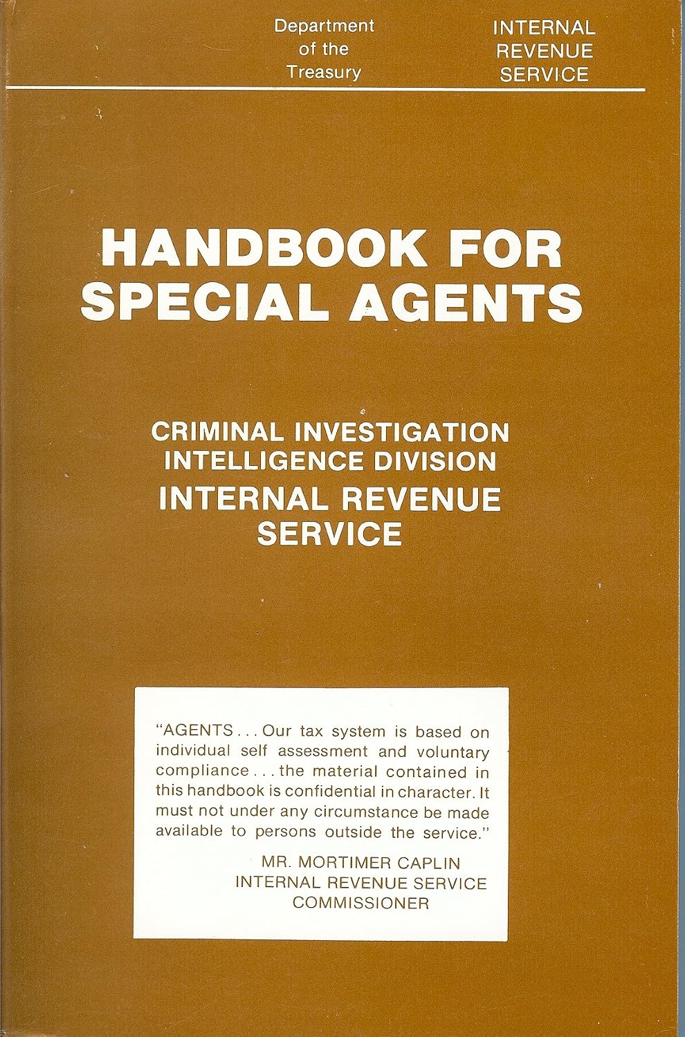 Handbook for Special Agents: Criminal Investigation Intelligence ...