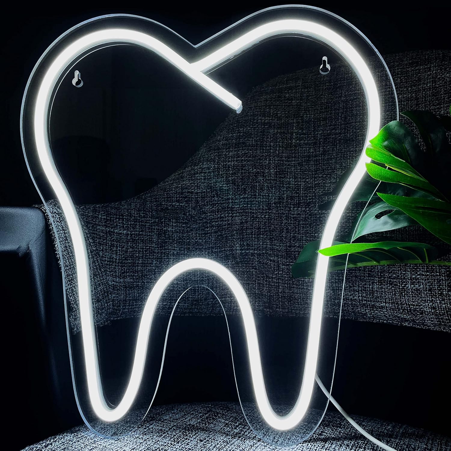 Tooth Neon Sign LED Teeth Sign for Dental Office Decor Wall Hanging ...