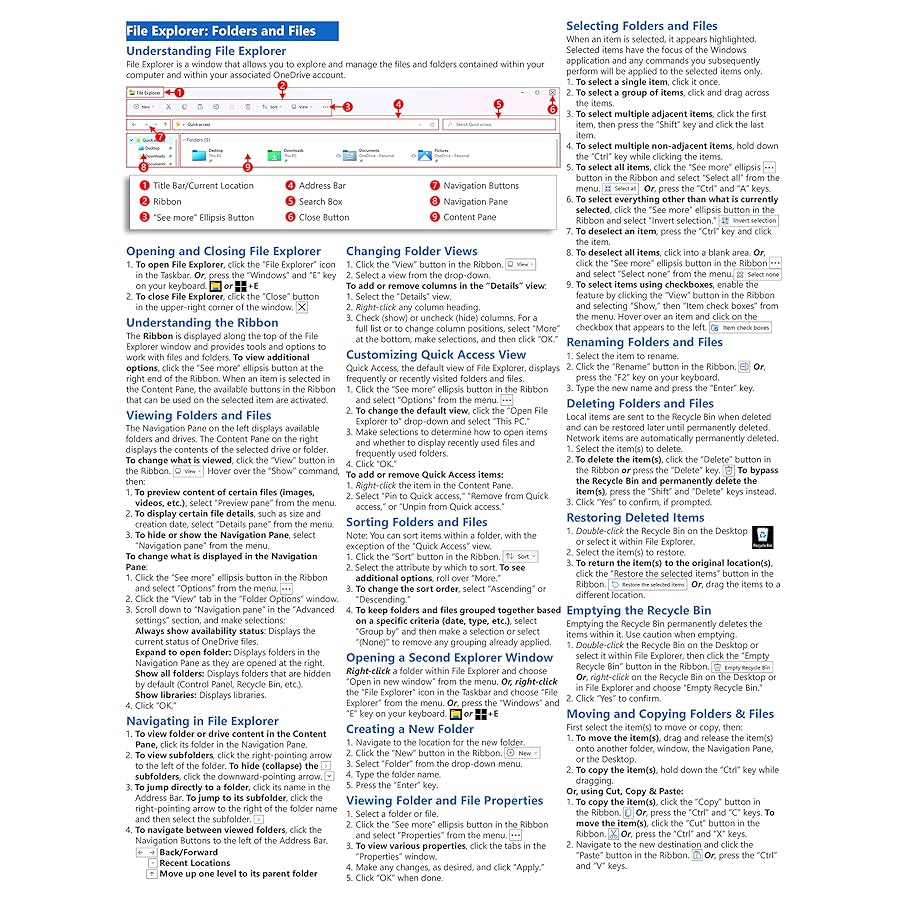 Snapklik.com : Windows 11 Quick Reference Training Tutorial Guide