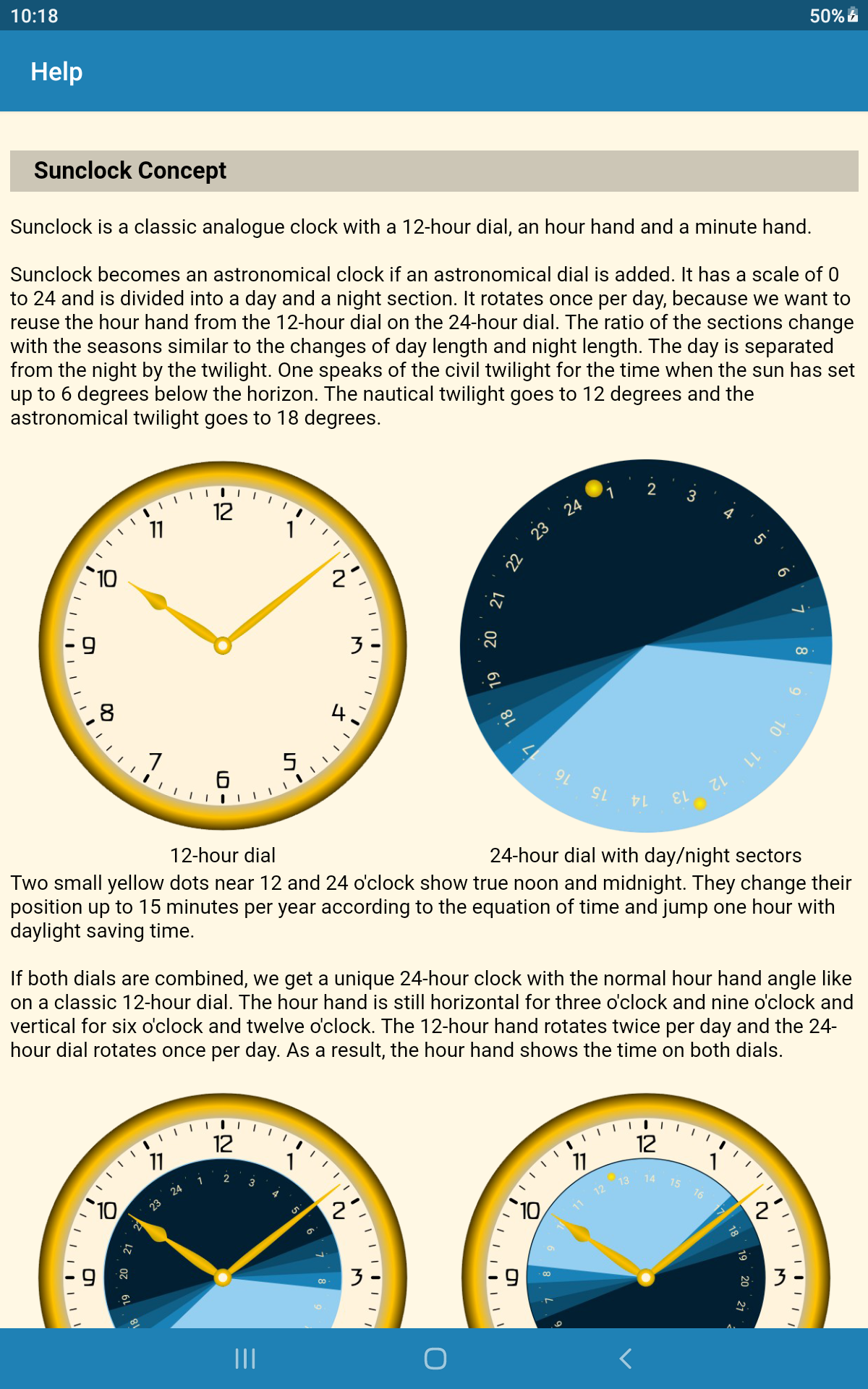Sunclock: Sunrise, Sunset, Moonrise and Moonphase - App on Amazon Appstore