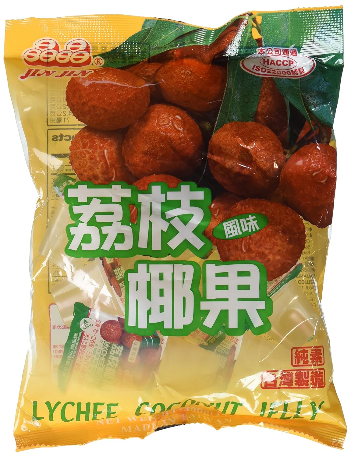 Amazon.com : JIN JIN COCONUT-JELLY LYCHEE BAG : Gummy Candy : Grocery ...