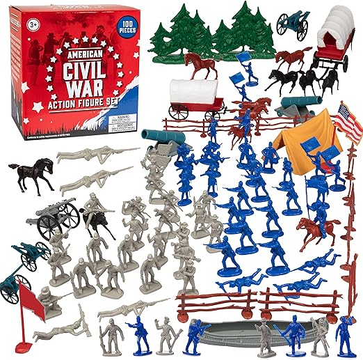 Amazon.com: SCS Direct Civil War Army Men Toy Soldier Action Figure ...