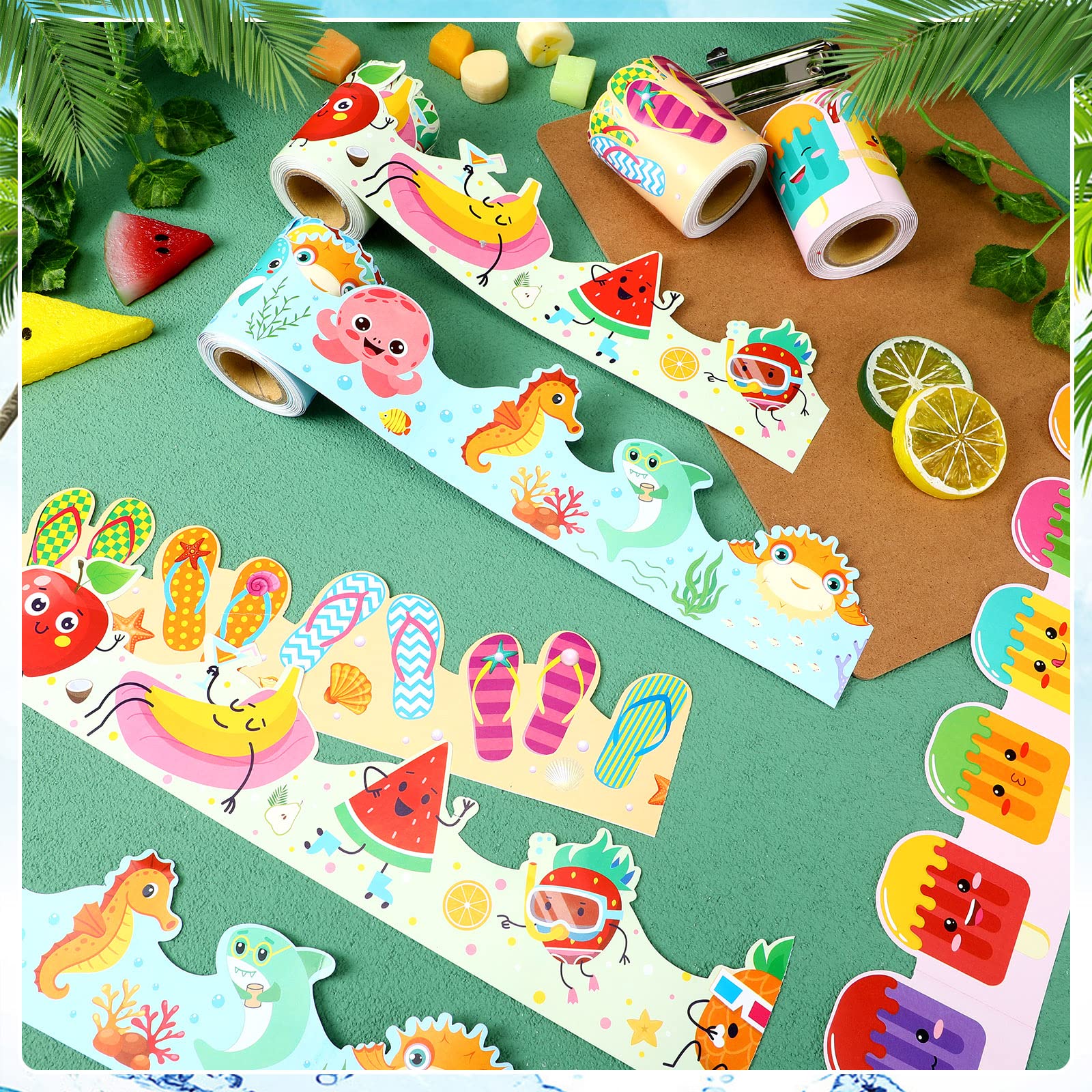 Snapklik.com : Yexiya 4 Rolls 131 Ft Summer Ice Pops Bulletin Board ...