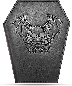 Amazon.com: Lazy Skull Coffin Wallet – Spooky Gothic Wallet – Slim ...