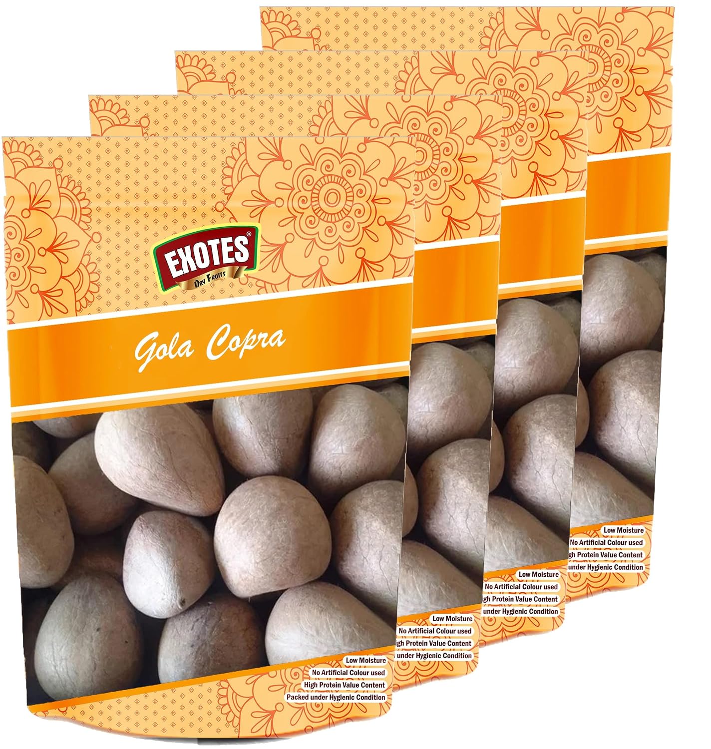 Exotes Gola (Dry Coconut) 1000 Grams (250 Grams X 4) – Sukha Gola For ...