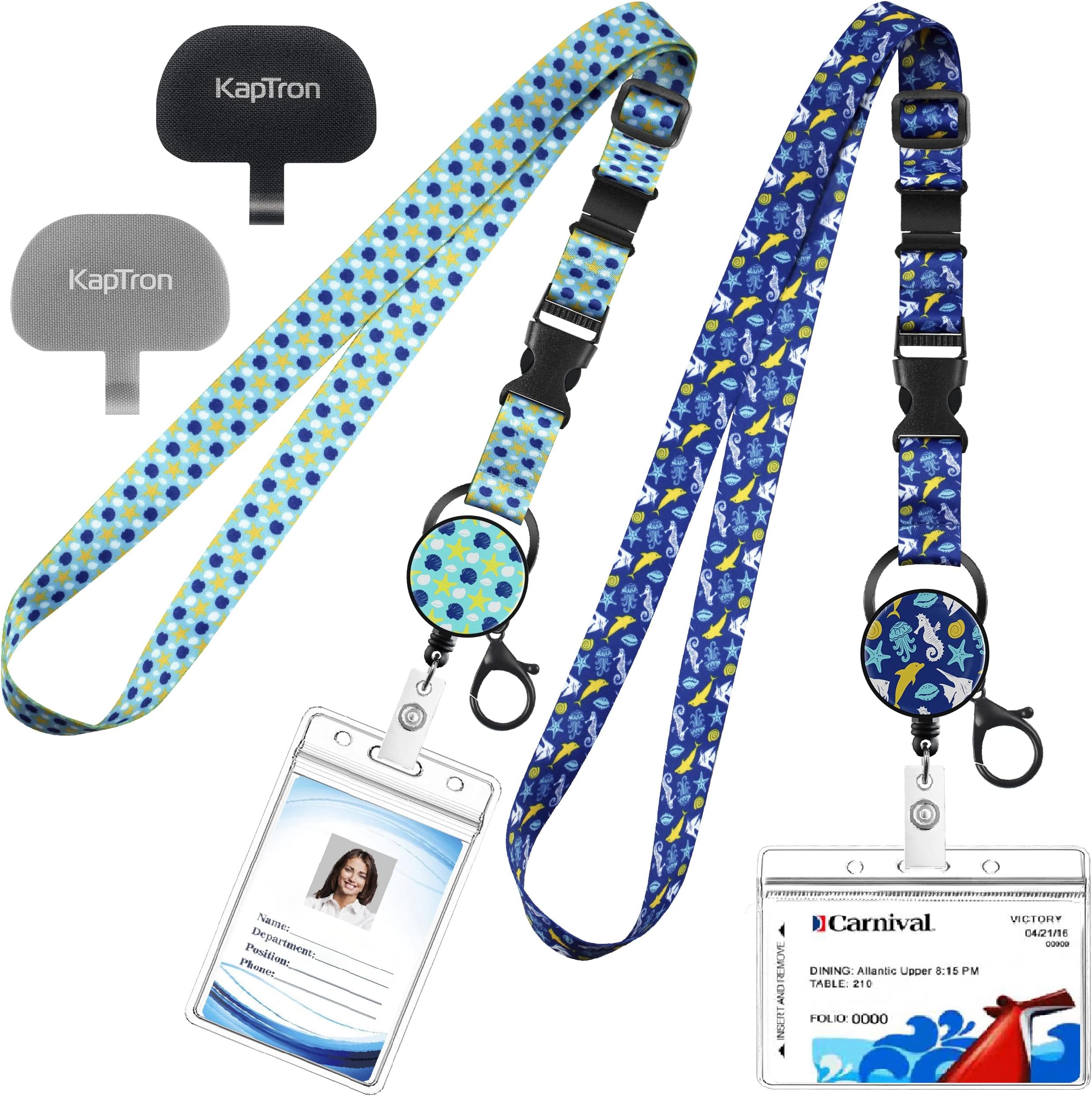 Amazon.com : 3 Pack Retractable Cruise Lanyards, Adjustable Lanyards ...
