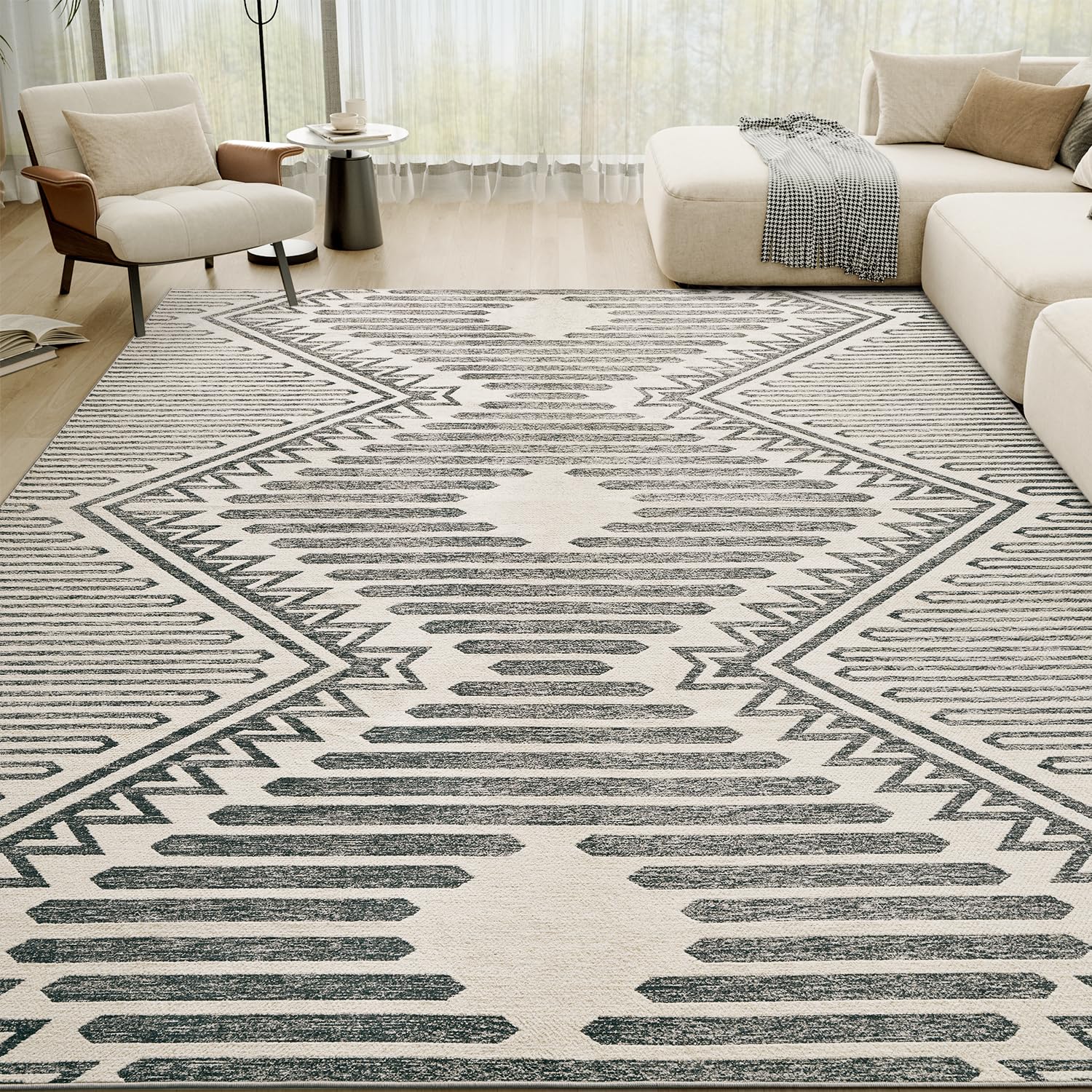 Amazon.com: Rugs for Living Room Rug 8x10 High Low Textured Area Rug ...