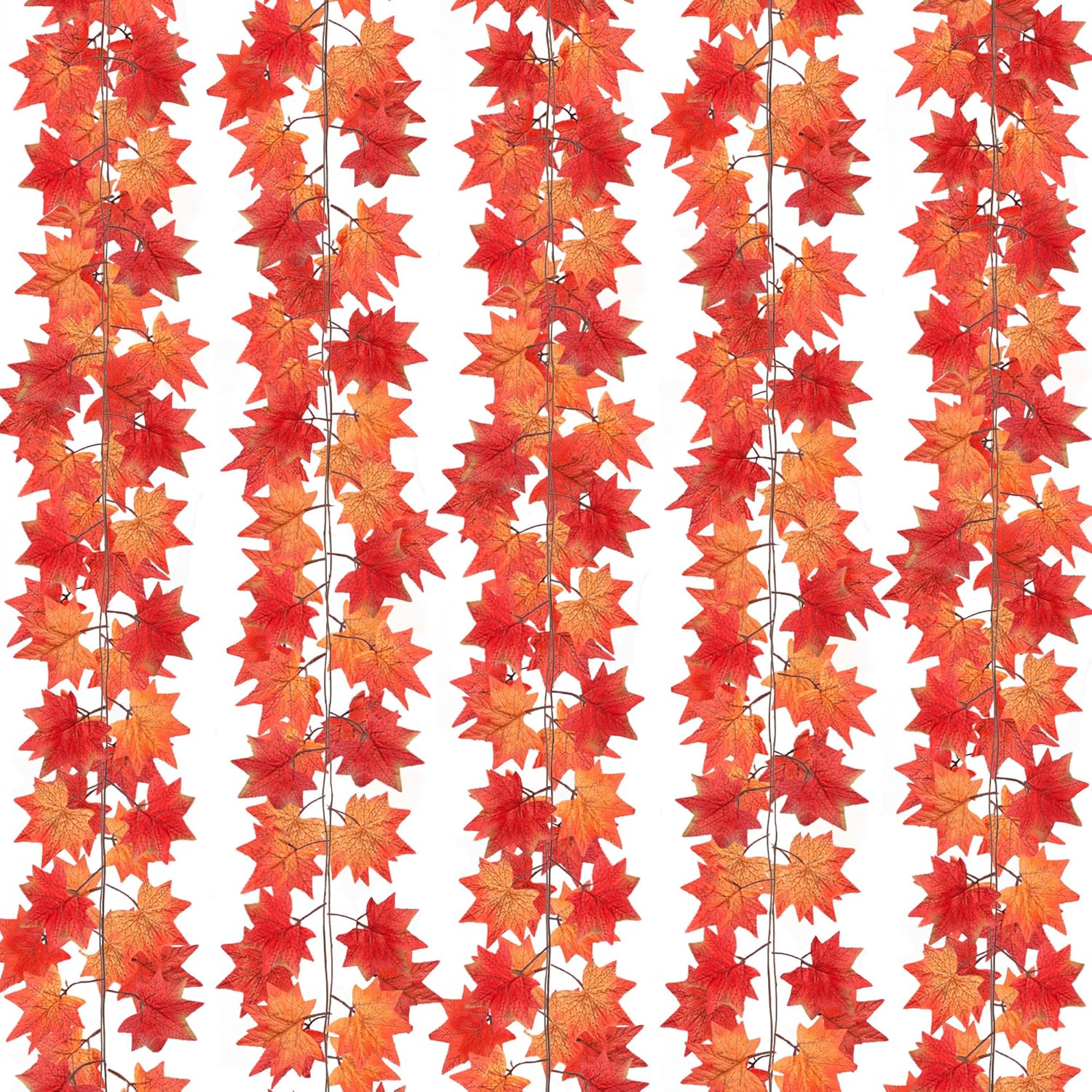 Amazon.com: CQURE 5 Pack Fall Leaf Garland, Hanging Vines Garland ...