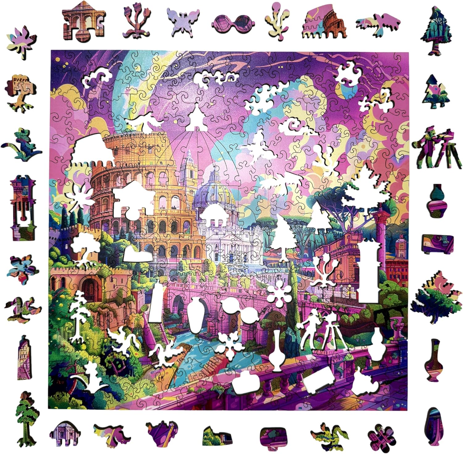 Amazon.com: Trippy Puzzle Co - Wooden Jigsaw Puzzle for Adults ...