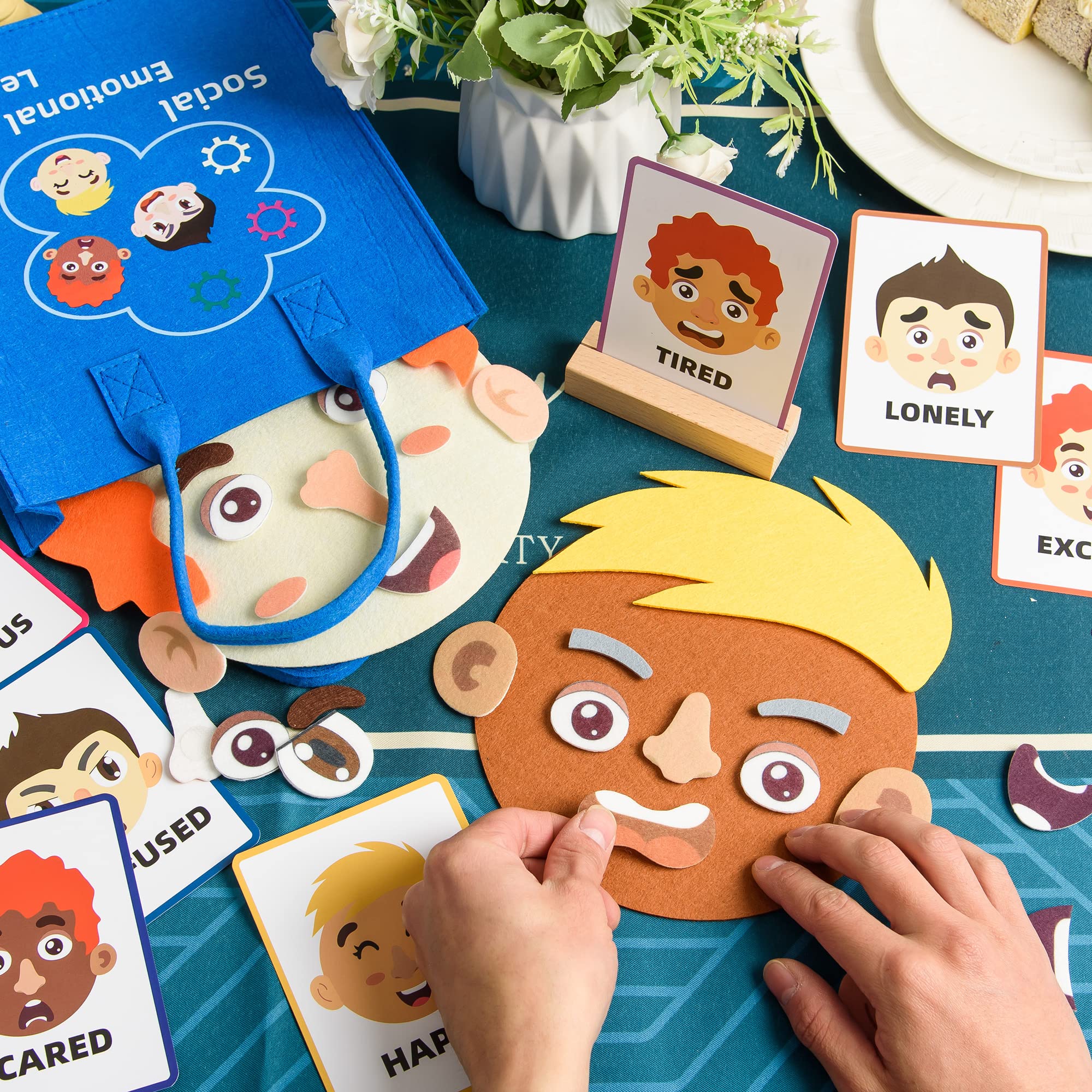 Social Emotional Games Tudomro Toys - 43 PC Feelings Board Game For ...
