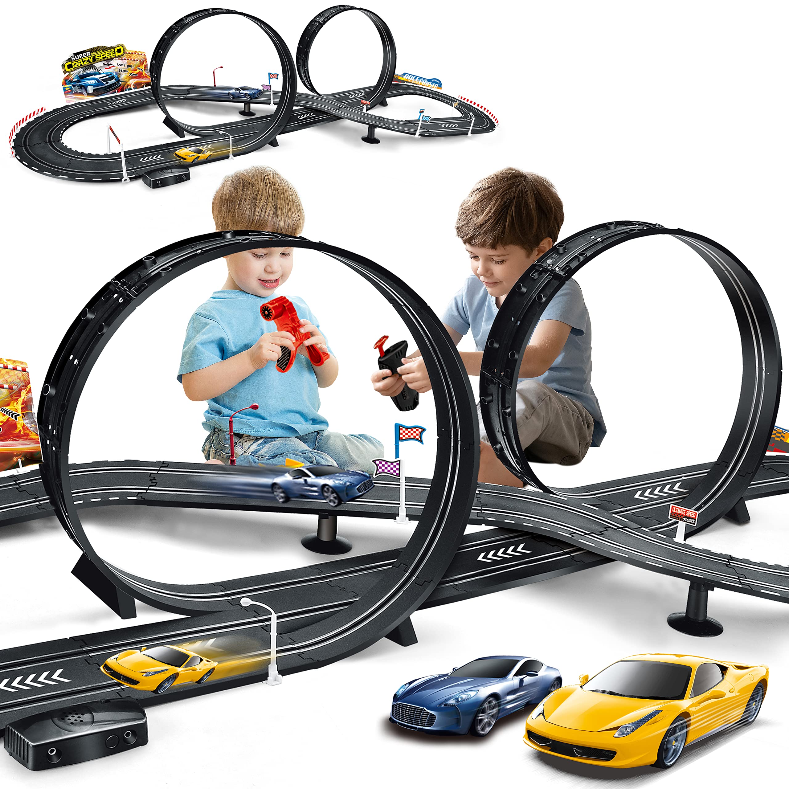 Snapklik.com : Kids Toy-Electric Powered Slot Car Race Track Set Boys ...