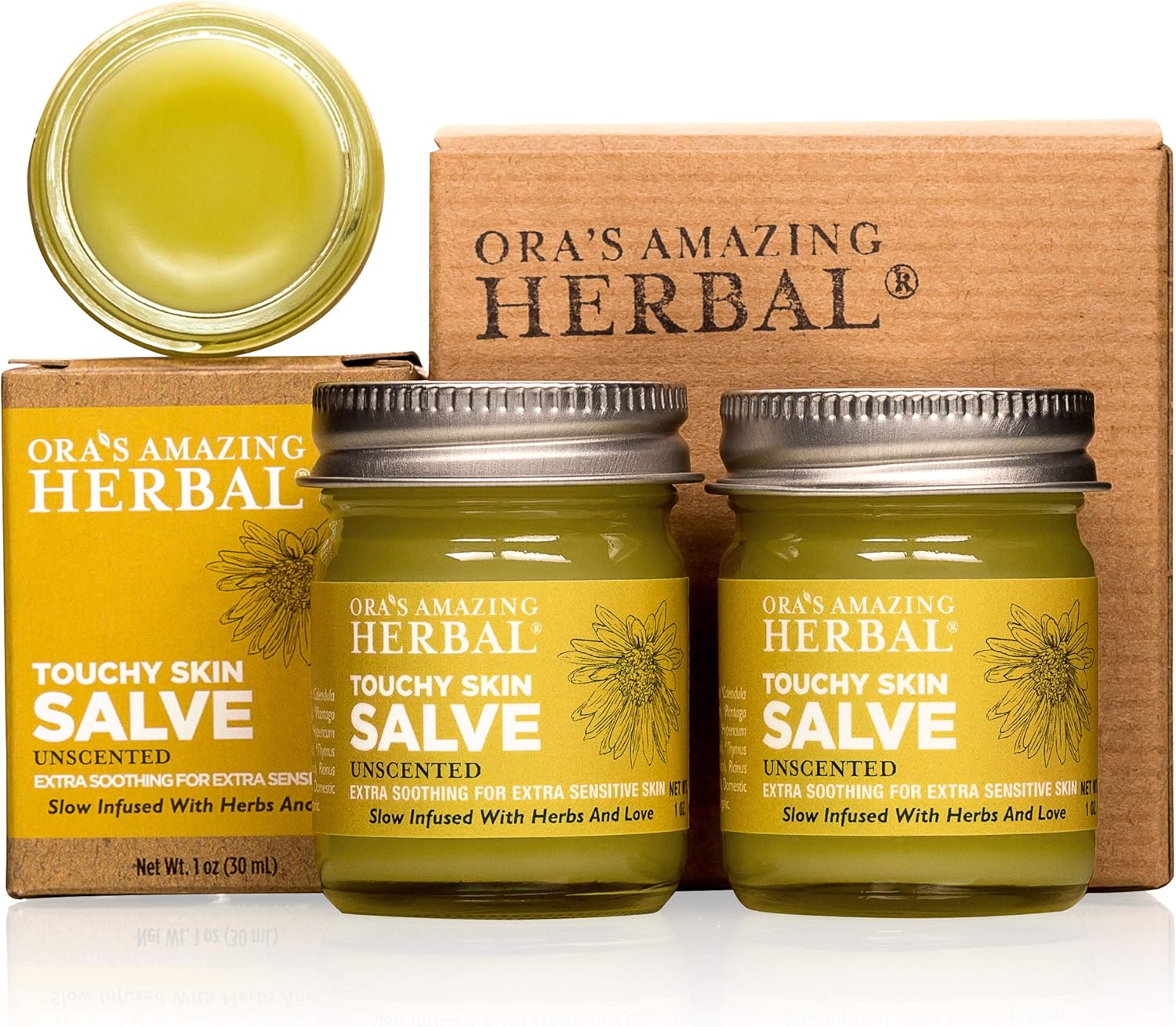 Amazon.com: Ora's Amazing Herbal Touchy Skin Salve, Natural Eczema ...