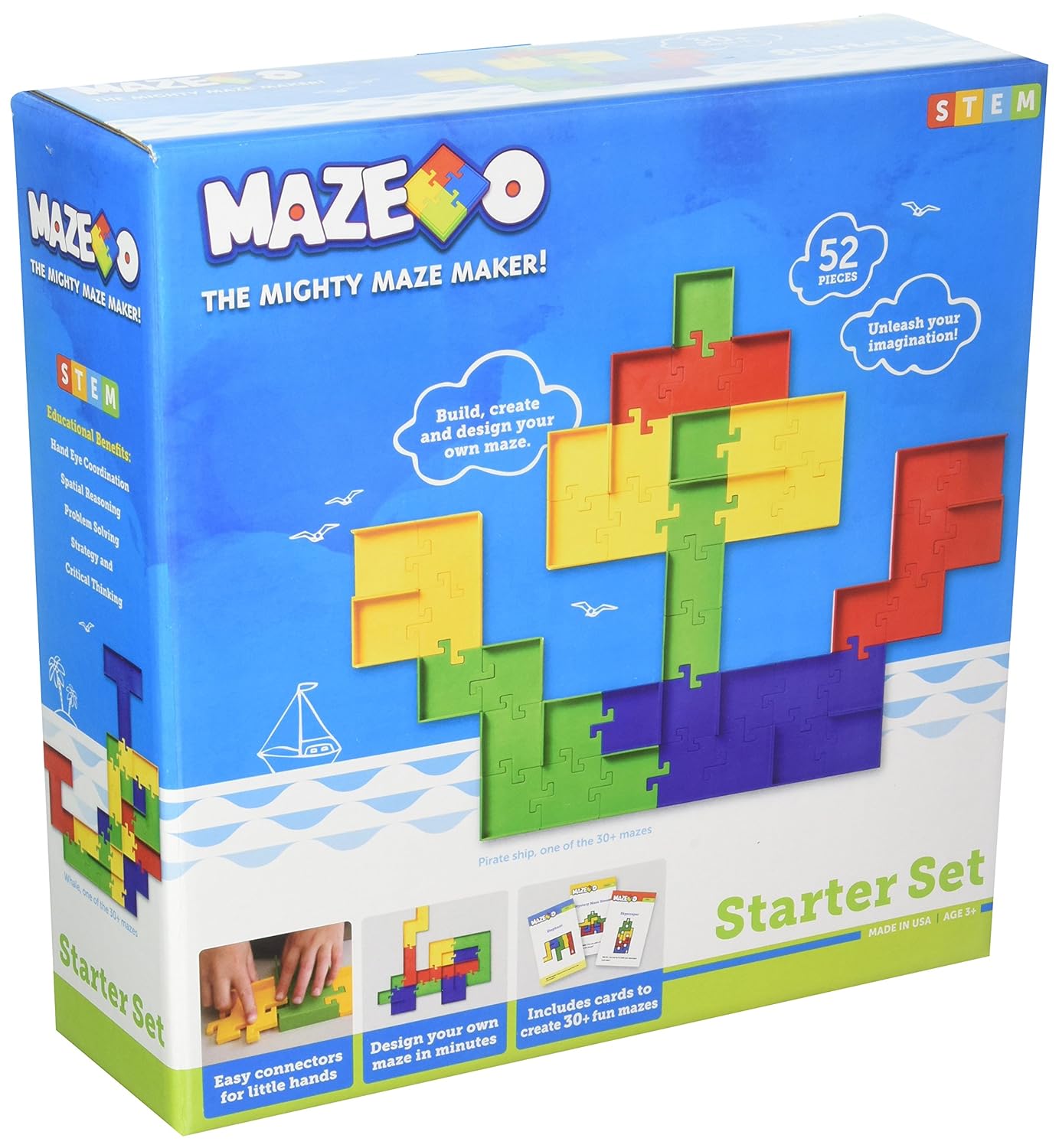 Buy Maze O Maze-O 52 Piece STEM Starter Set - The Mighty Maze Maker ...