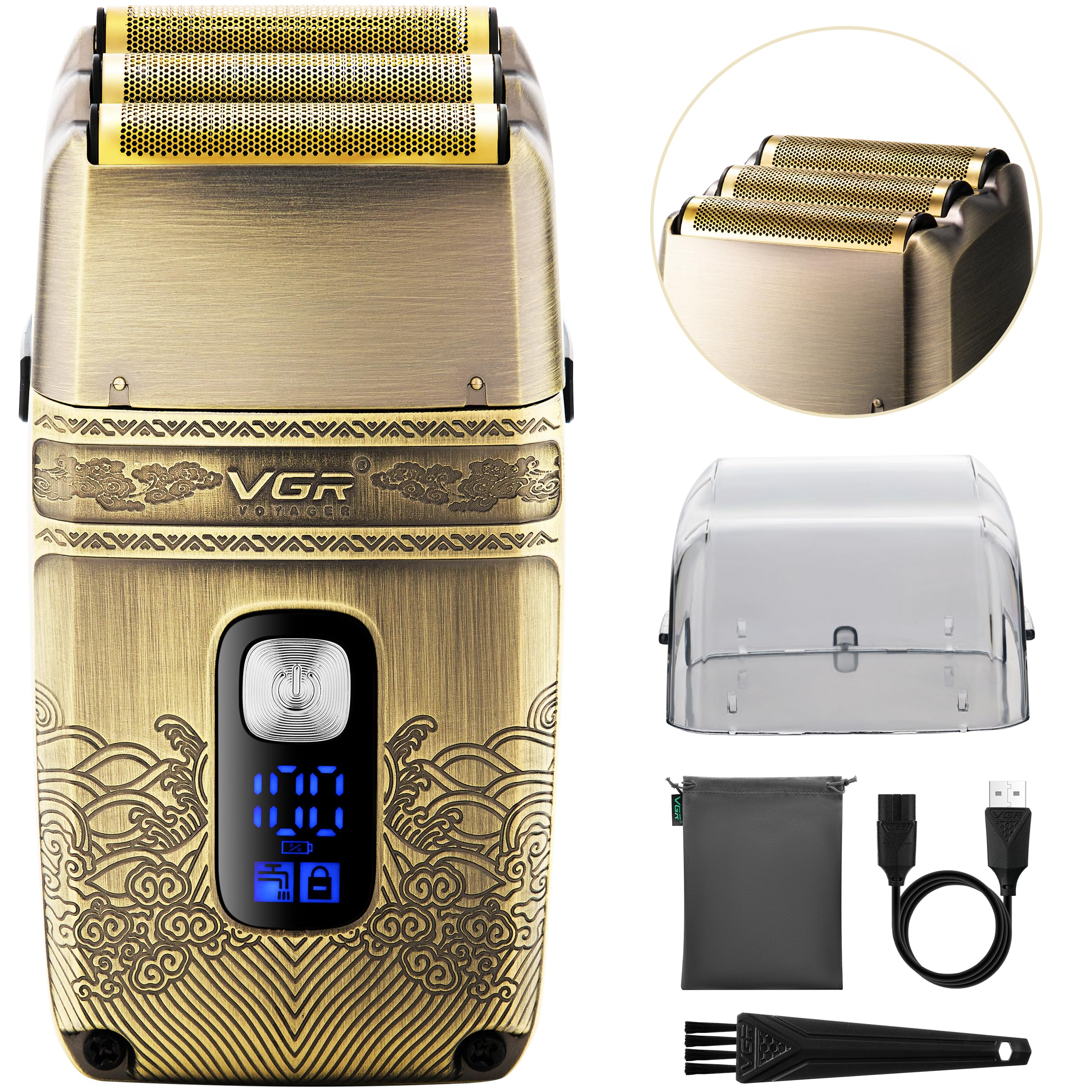 VGR Electric Razor for Men - Skin Fade Foil Shaver - IPX6 Waterproof ...