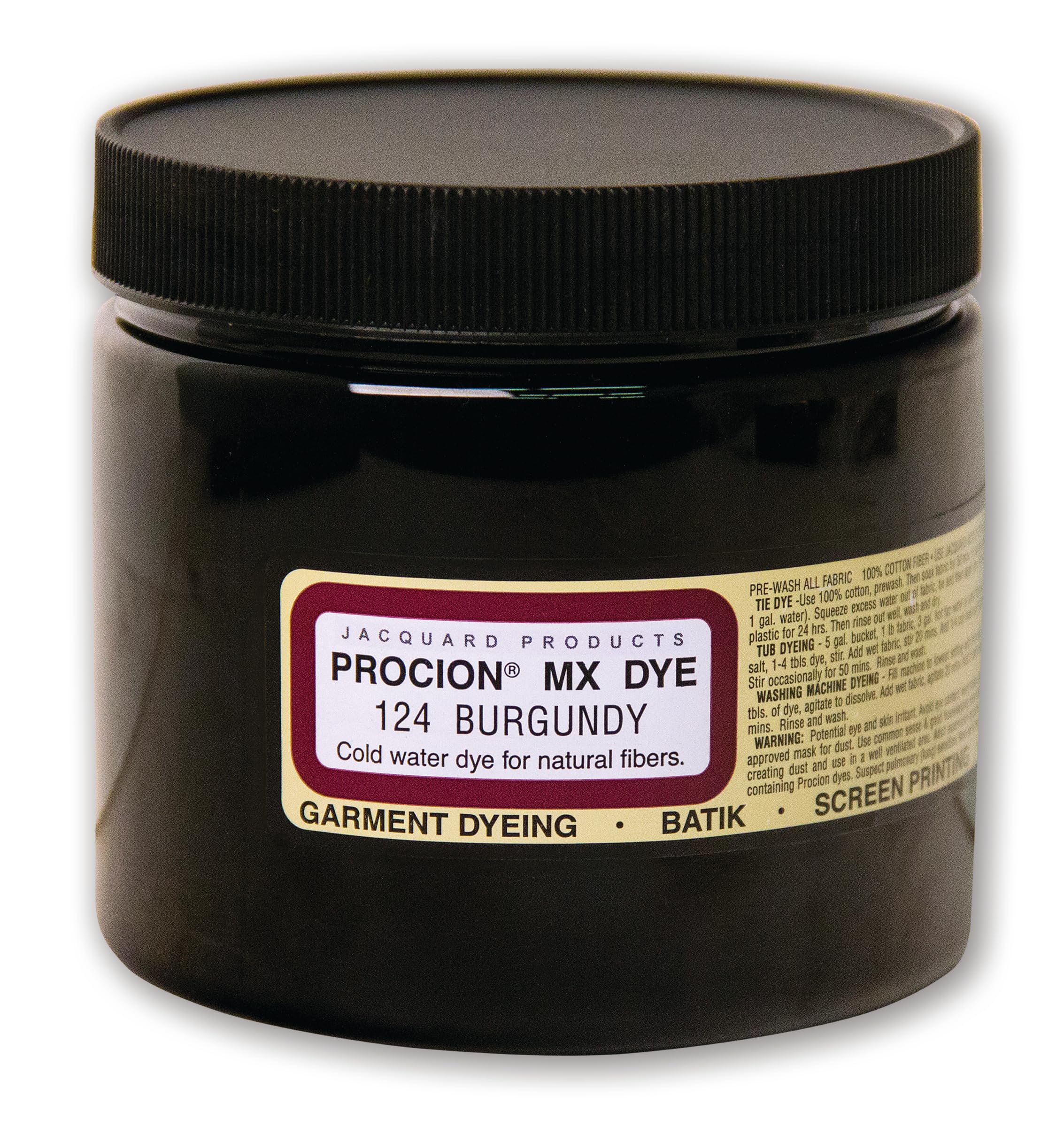Amazon.com: Jacquard Procion Tie Dye Powder Burgundy 8oz Jar - Powder ...