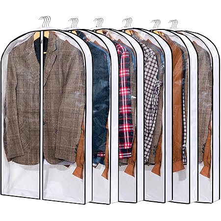 Amazon.com: MsKitchen Clear Garment Bags Clothes Covers Protecting ...