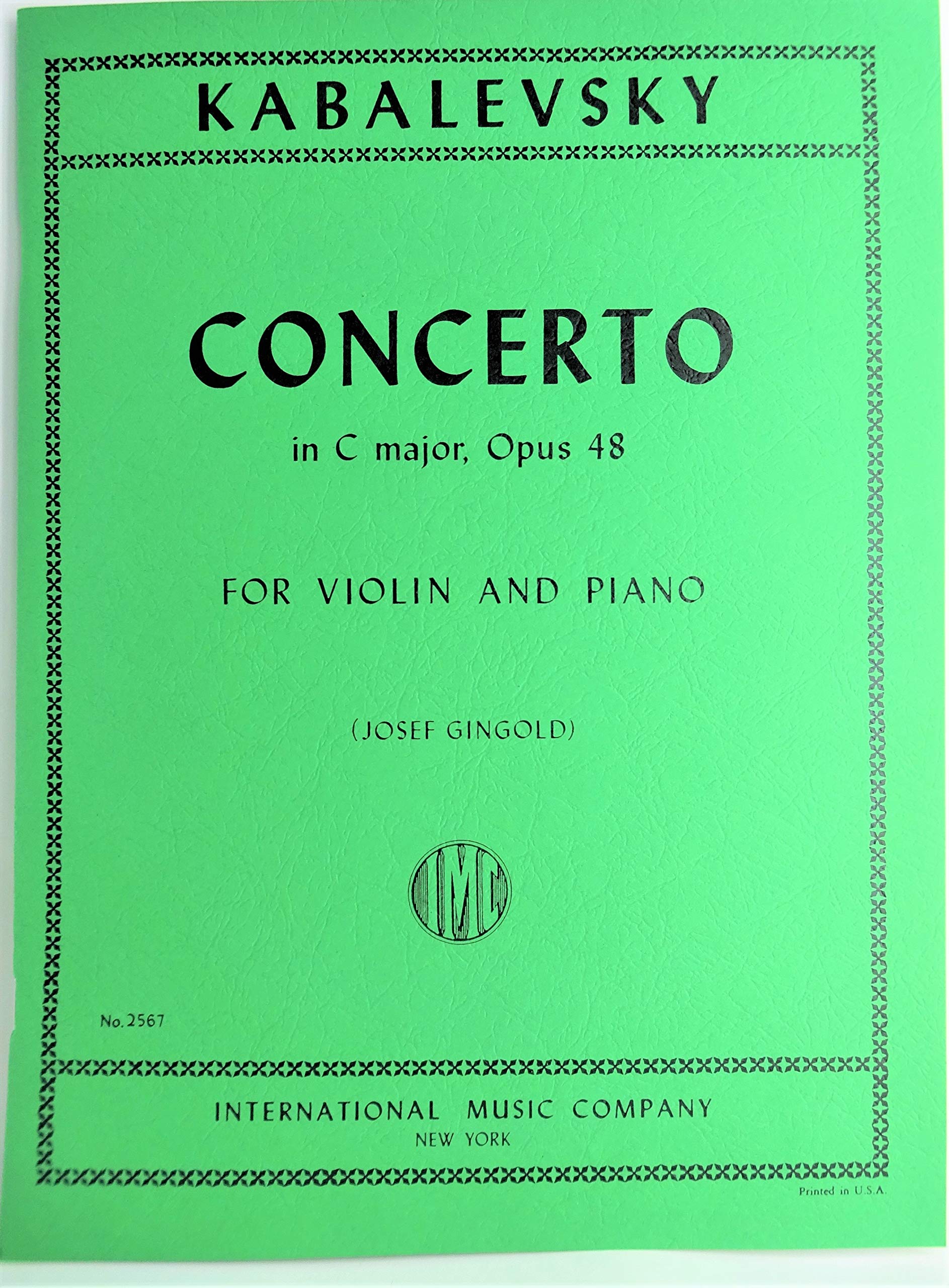 Amazon.com: Kabalevsky, Dmitri Concerto in C Major, Op 48 Violin and ...