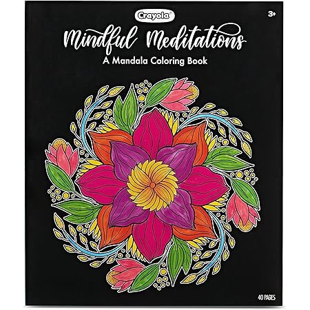 Amazon.com: Crayola Mandala Coloring Book, Mindful Meditations, 40 ...