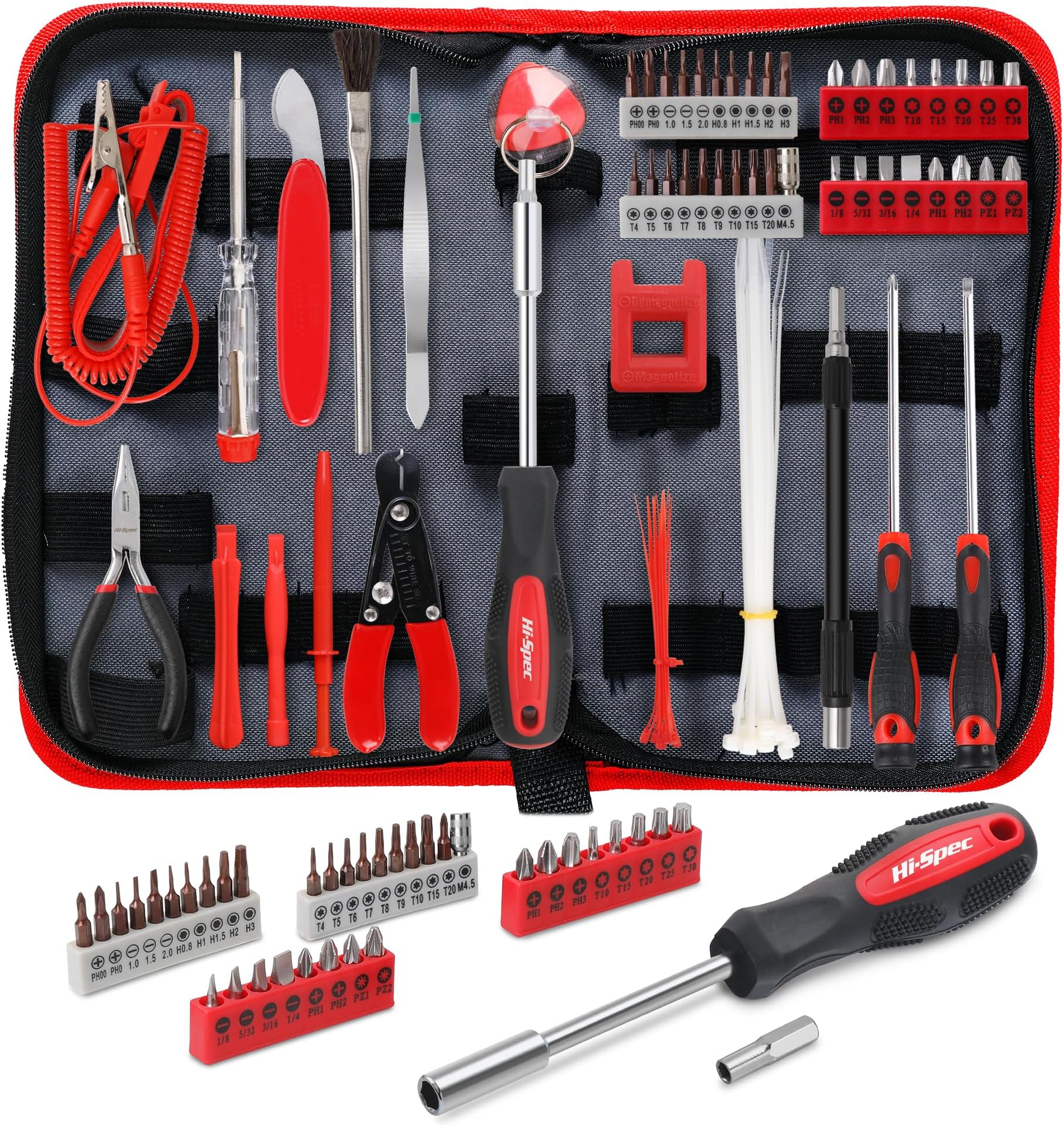 Amazon.com: Hi-Spec 56pc Electronics Repair & Opening Tool Kit Set for ...