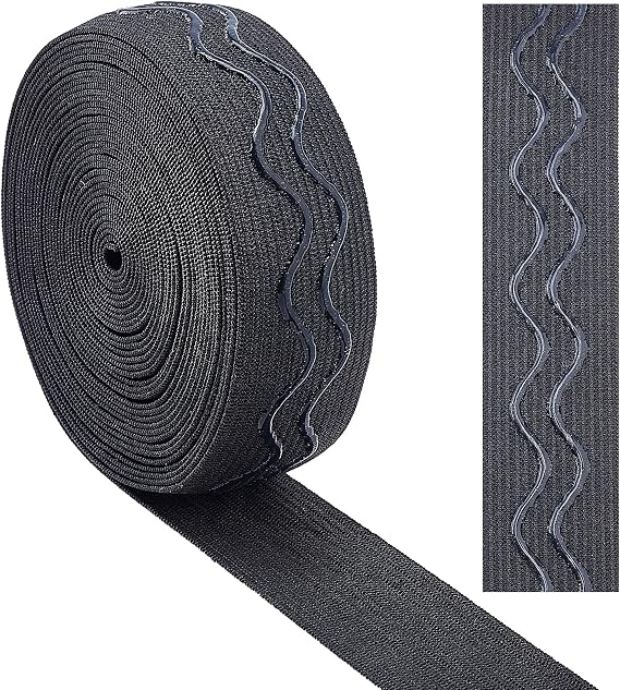 Amazon.com: GORGECRAFT 5 Yards 1 Inch Wide Non-Slip Elastic Ribbon Wave ...